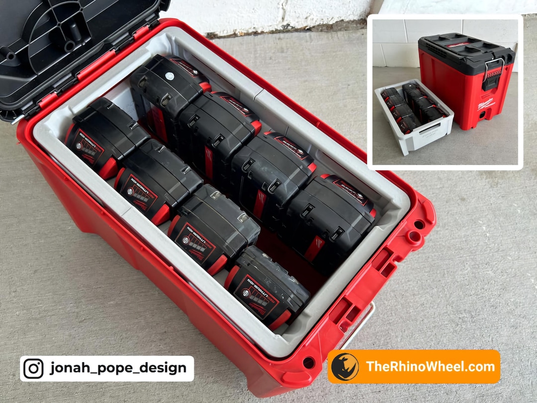 Milwaukee M18 Battery Rack, Tray / Insert - Therhinowheel - Jonah Pope ...