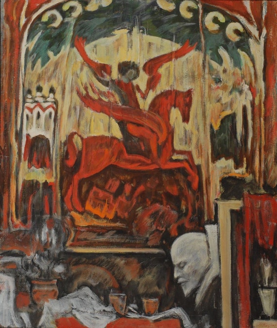 The Mask Lenin Framed Canvas Art Print by Peter Kozin | Etsy