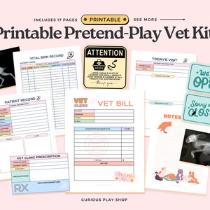 Printable Vet Clinic Kit for Kids | Children's Printable Activity ...