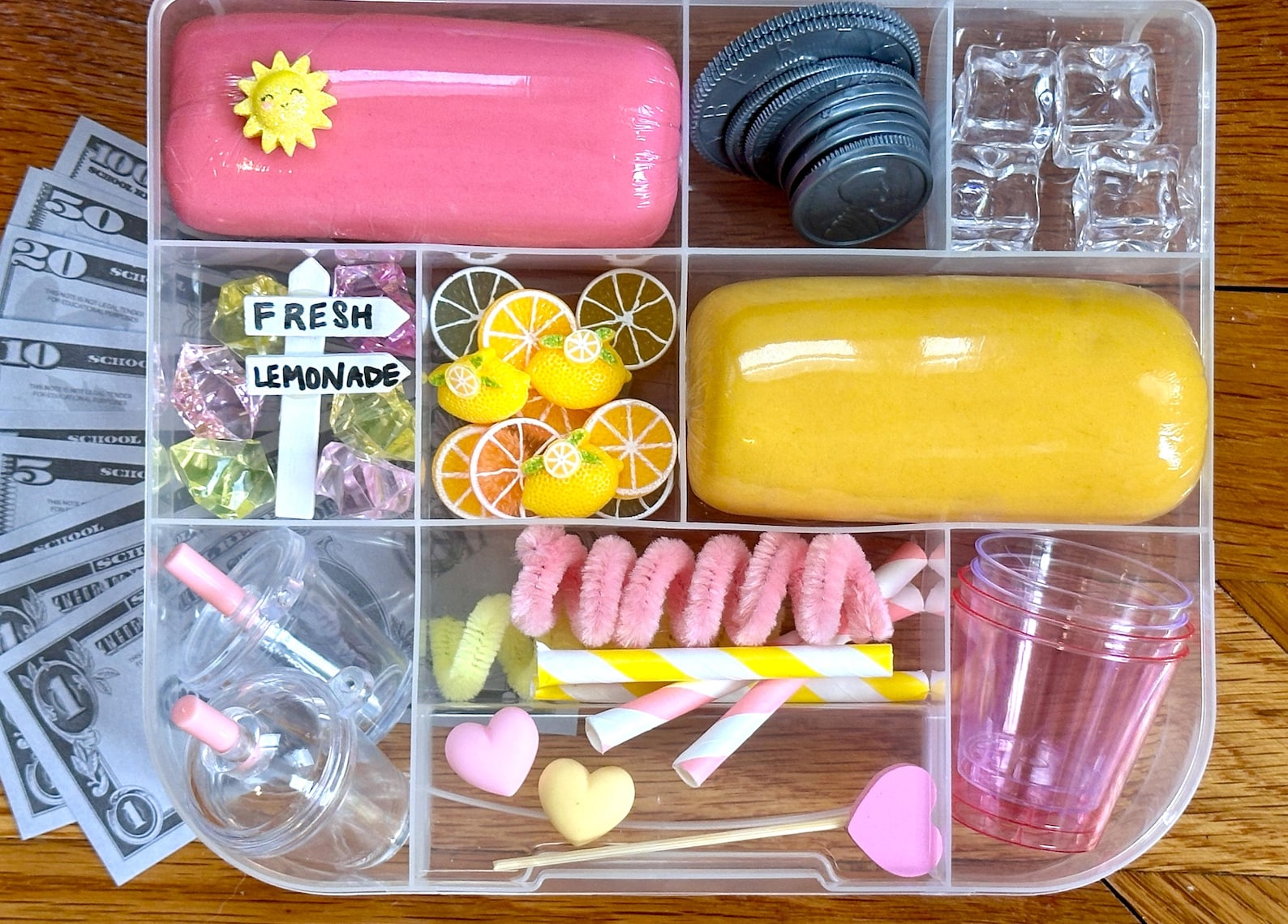 Lemonade Stand Sensory Kit | Gift for Kids, Playdoh Sensory Bin Kit ...
