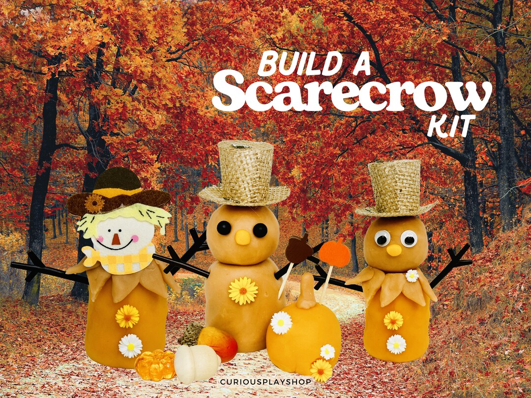 Scarecrow Playdough Jars: Fall/autumn Activity for Kids - Etsy