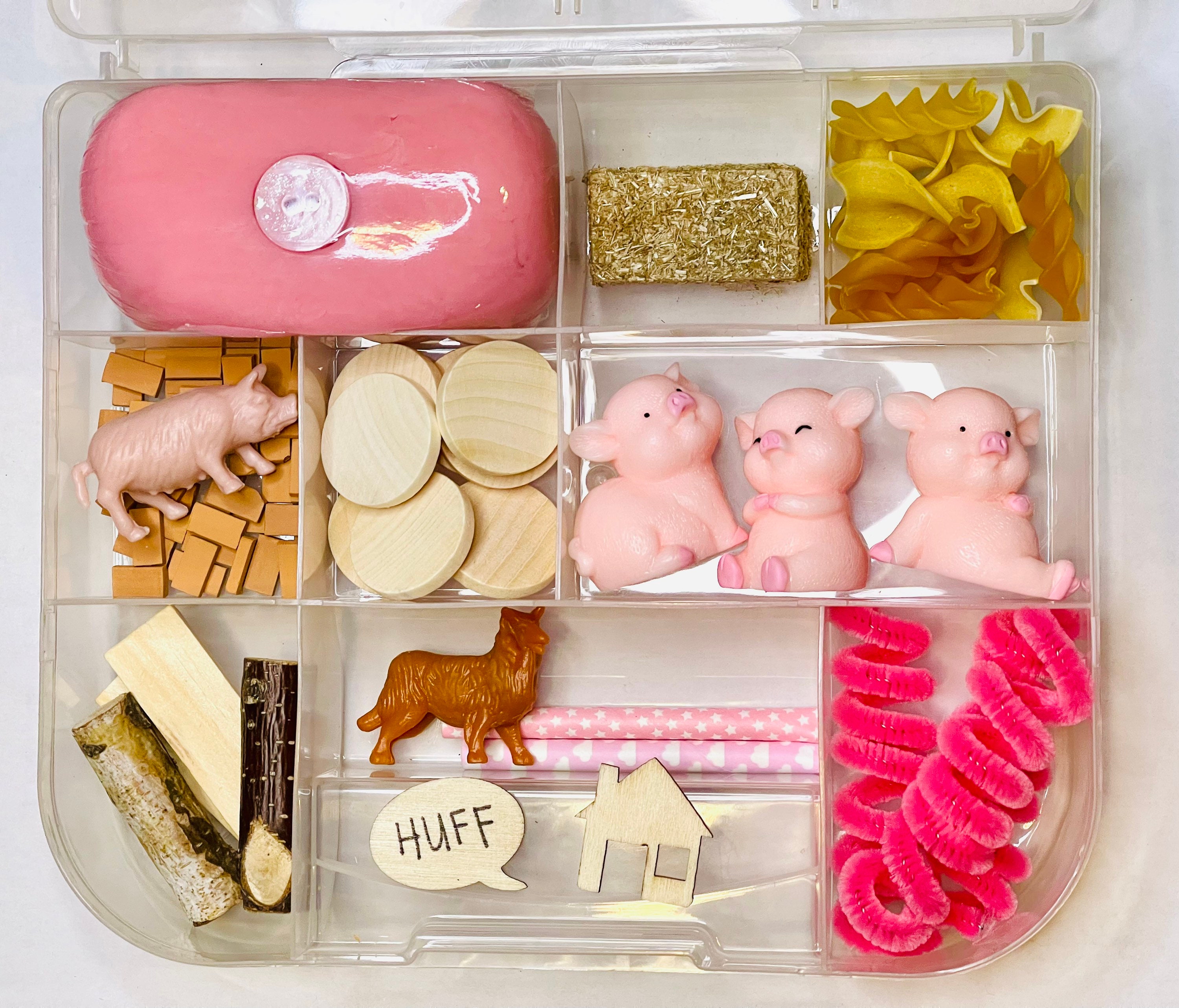 Three Little Pigs Sensory Kit, 3 Little Pigs Playdough Sensory Kit ...