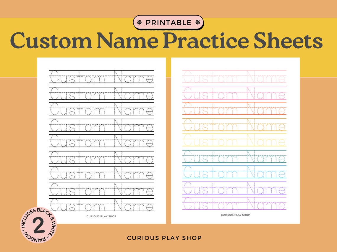 Printable Custom Name Practice Sheets | Letter Tracing Practice for ...