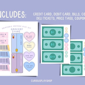 Pretend Play Printable Grocery Store Set | Kid's Pretend Play Kit ...