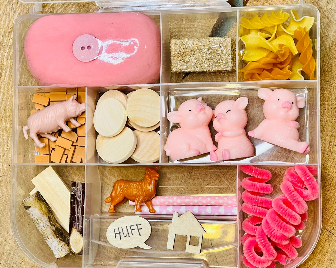 Three Little Pigs Sensory Kit, 3 Little Pigs Playdough Sensory Kit ...