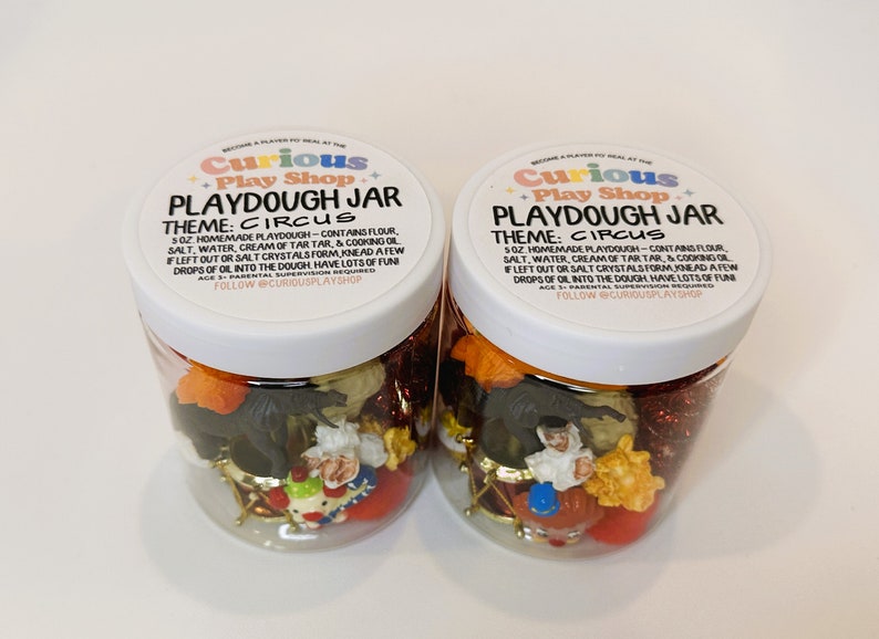Circus Sensory Playdough Jar for Kid's Gift/party Favor - Etsy