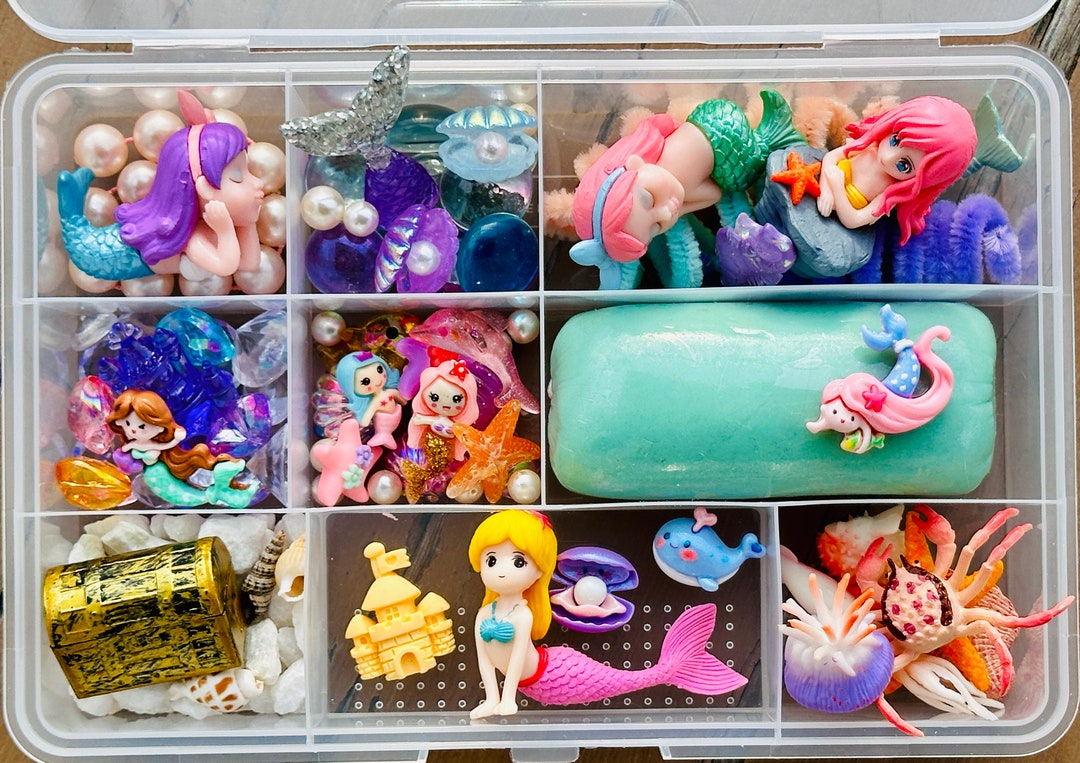 Mermaid Sensory Kit Mermaid Playdough Kit, Kid's Busy Box, Mermaid ...