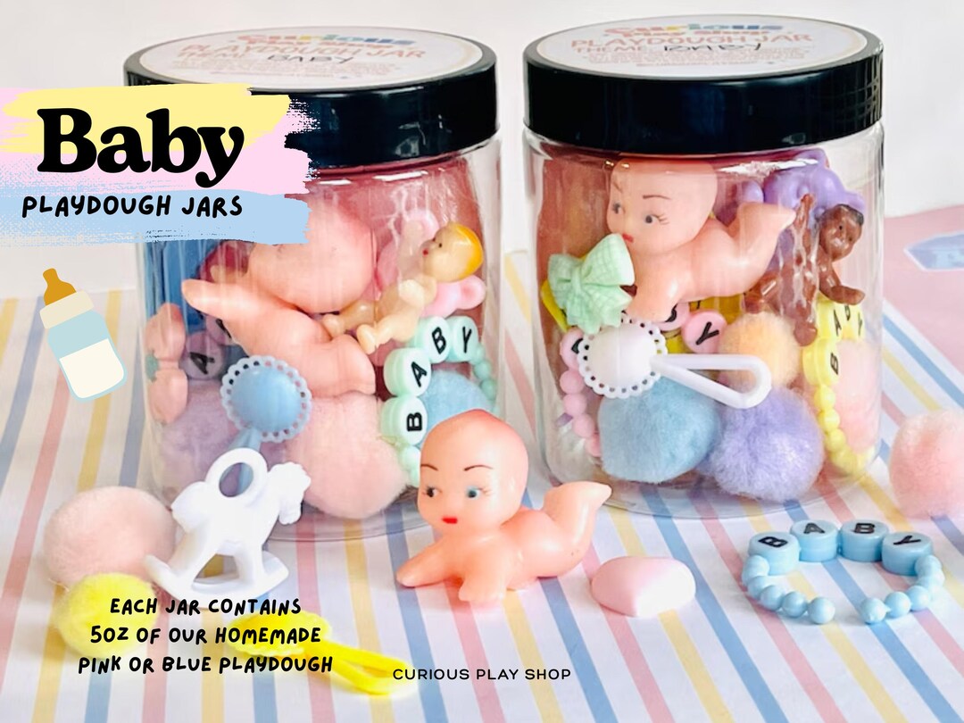Baby Playdough Jar: Baby Shower Favor for Kids - Etsy