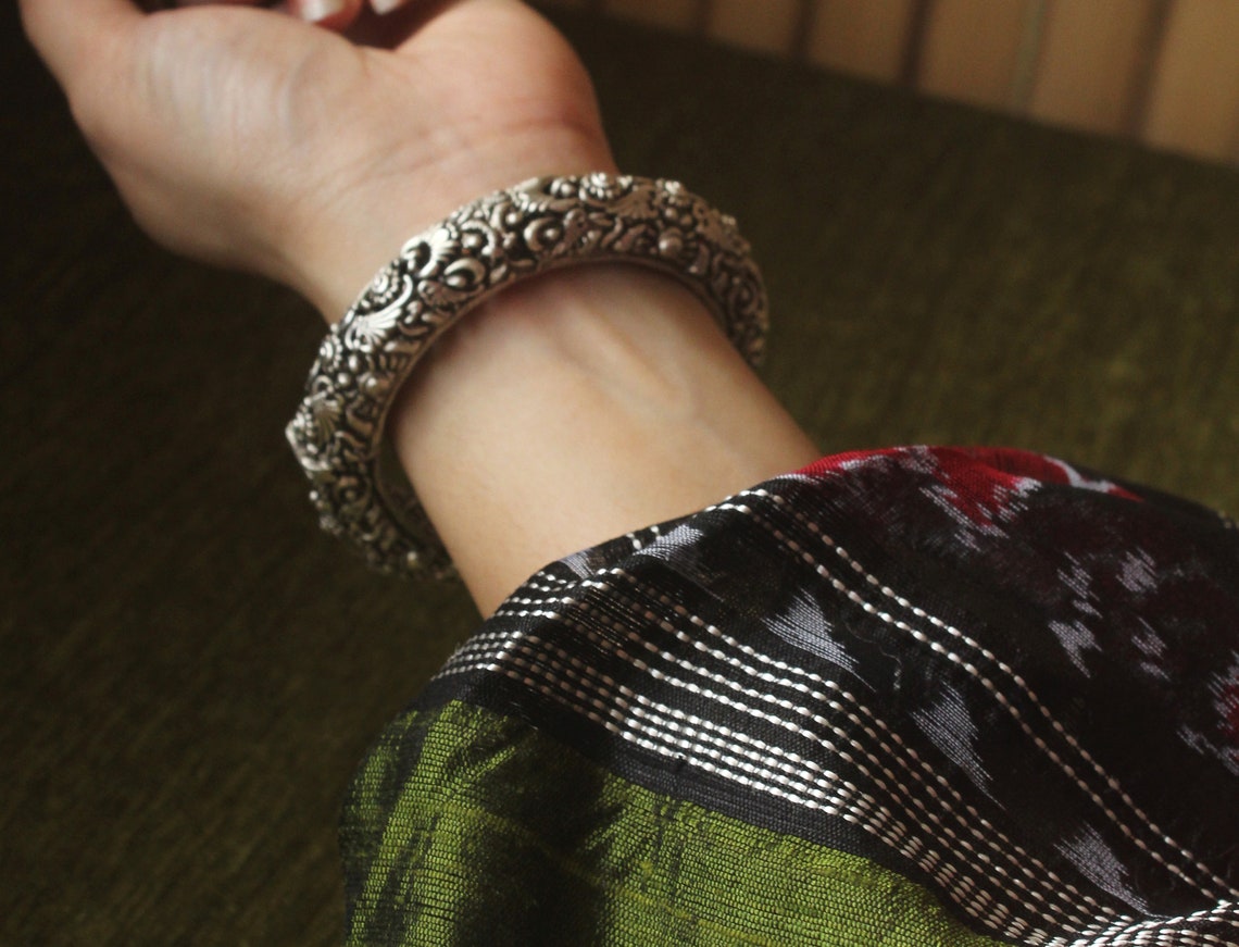 Pair of Temple Bangles Indian Bangle Oxidized Bangle Indian - Etsy