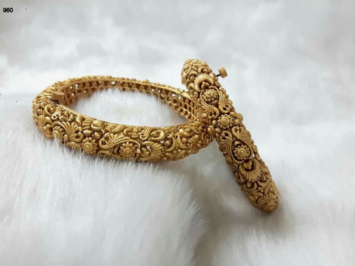 Single Temple bangle Indian bangle Oxidized bangle Indian | Etsy