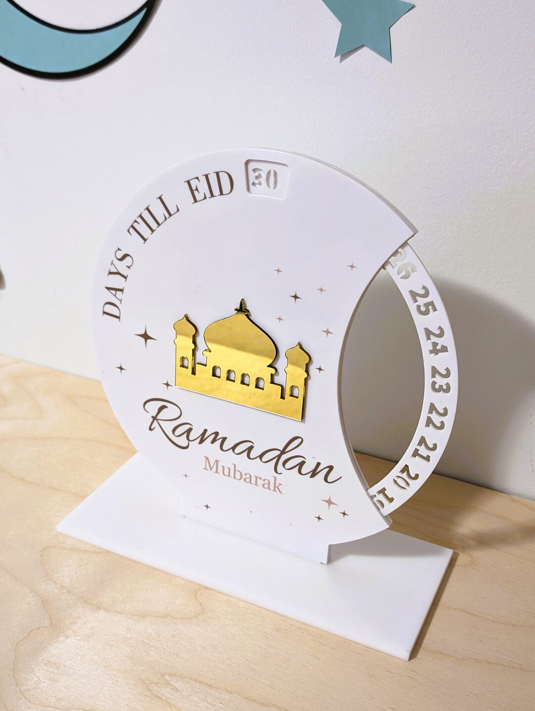 Eid Countdown Spinner Eid Decor Ramadan Decor Eid Mubarak Countdown - Etsy