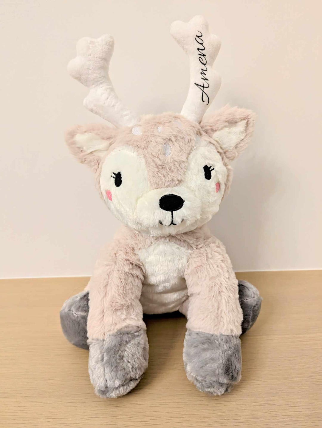 Personalized Reindeer Plush - Christmas Stuffy - Holiday Decor - Etsy
