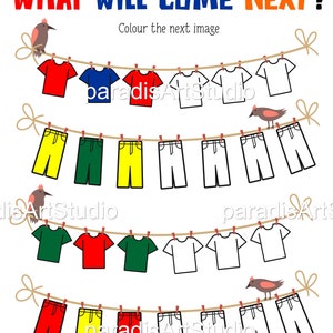 What Will Come Next, Colour Worksheet, Worksheets for Kids, Printable ...