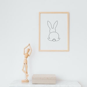 Rabbit Line Art Printable, Rabbit Simple Line, Rabbit Line Art, Rabbit ...