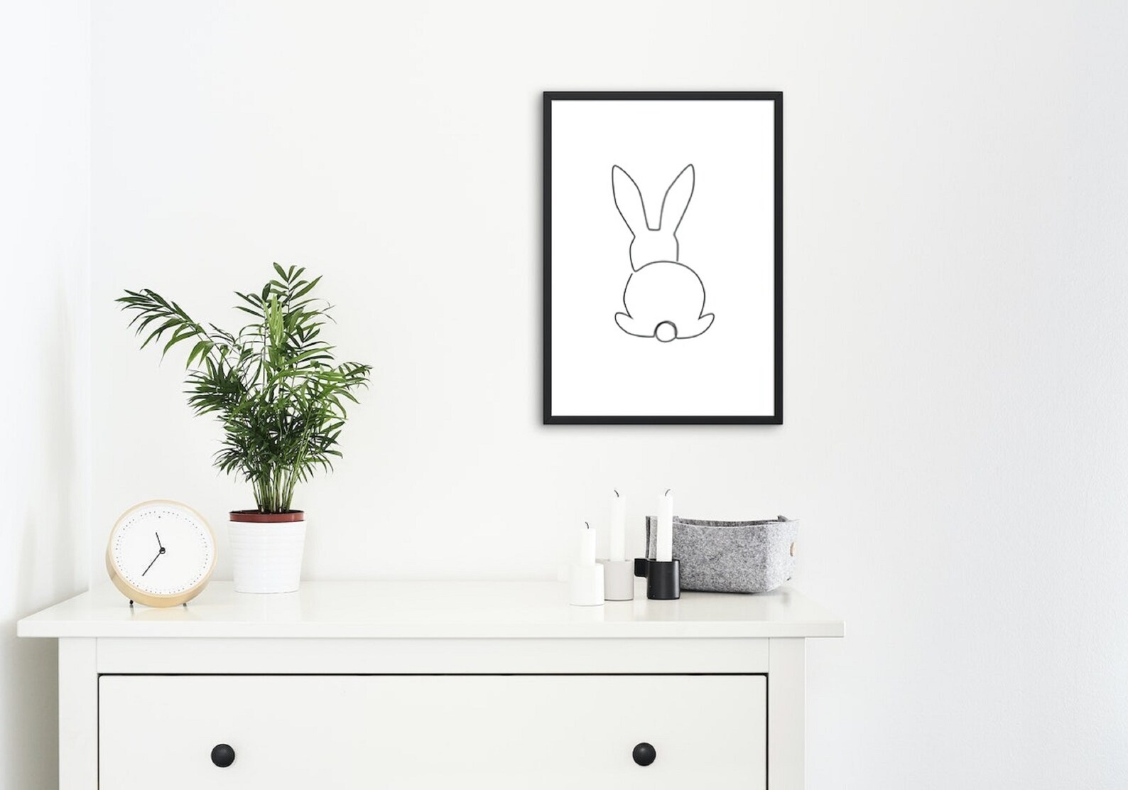 Rabbit Line Art Printable, Rabbit Simple Line, Rabbit Line Art, Rabbit ...