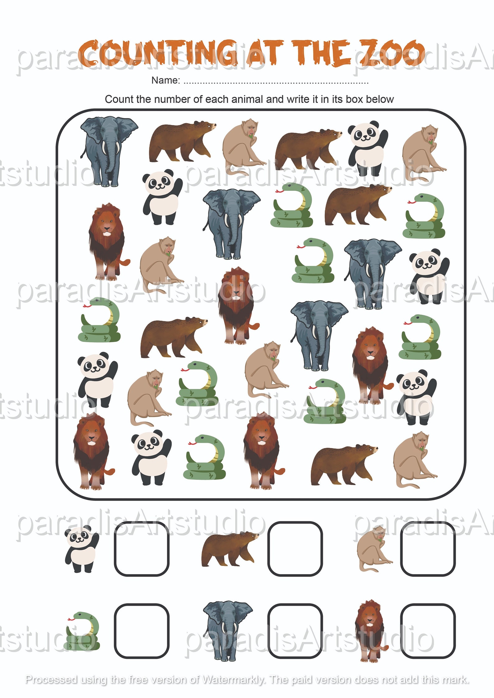 Wild Animals Worksheets, Animal Worksheets for Kids, Printable ...