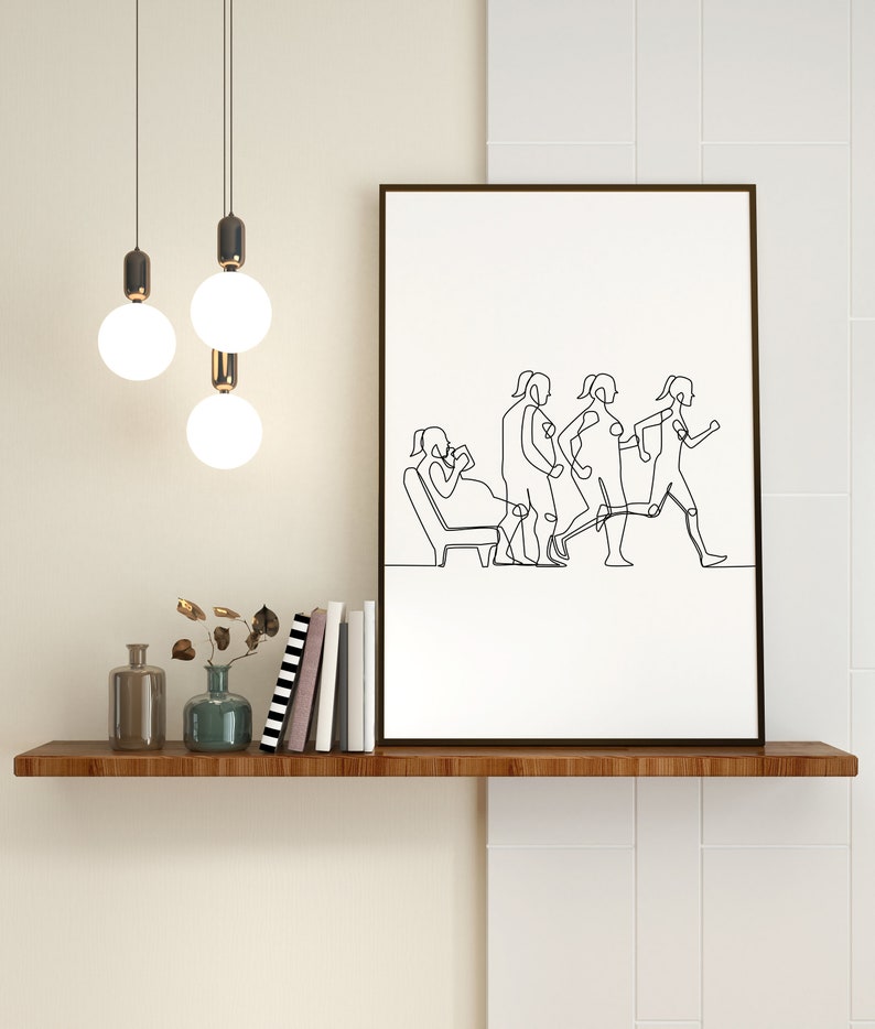 Workout Line Art Gym Poster Gym Wall Art Workout Posters - Etsy