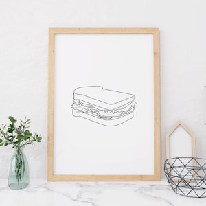 Toast Line Drawing, Toast Line Art, Food Line Art, Food Line Drawing ...