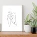 Angel Line Art, Angel Wings Wall Art, Angel Art Print, Angel Prints ...
