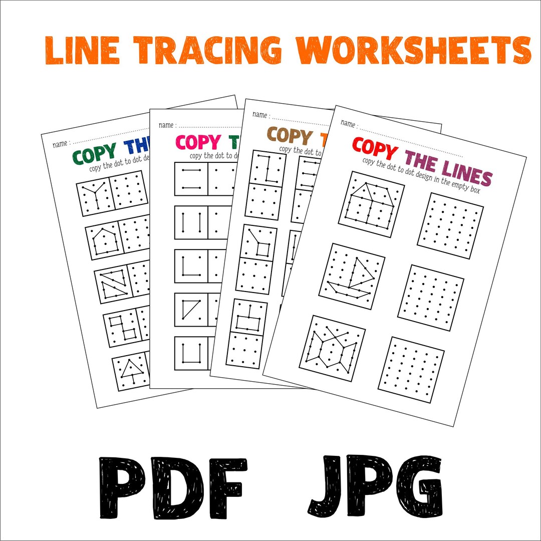 Copy the Line, Line Tracing, Handwariting Practice, Pre-writing ...