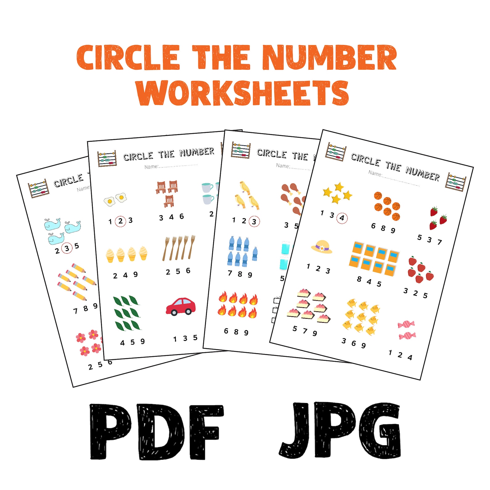 Circle the Number Worksheets, Worksheet for Kids, Preschool Worksheets ...