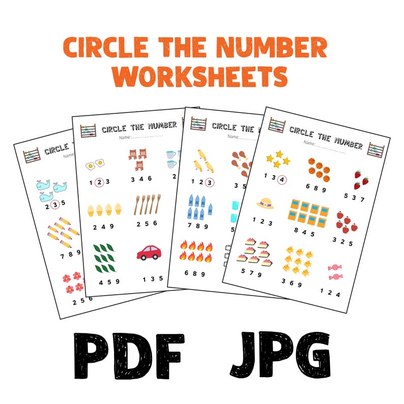 Circle the Number Worksheets, Worksheet for Kids, Preschool Worksheets ...