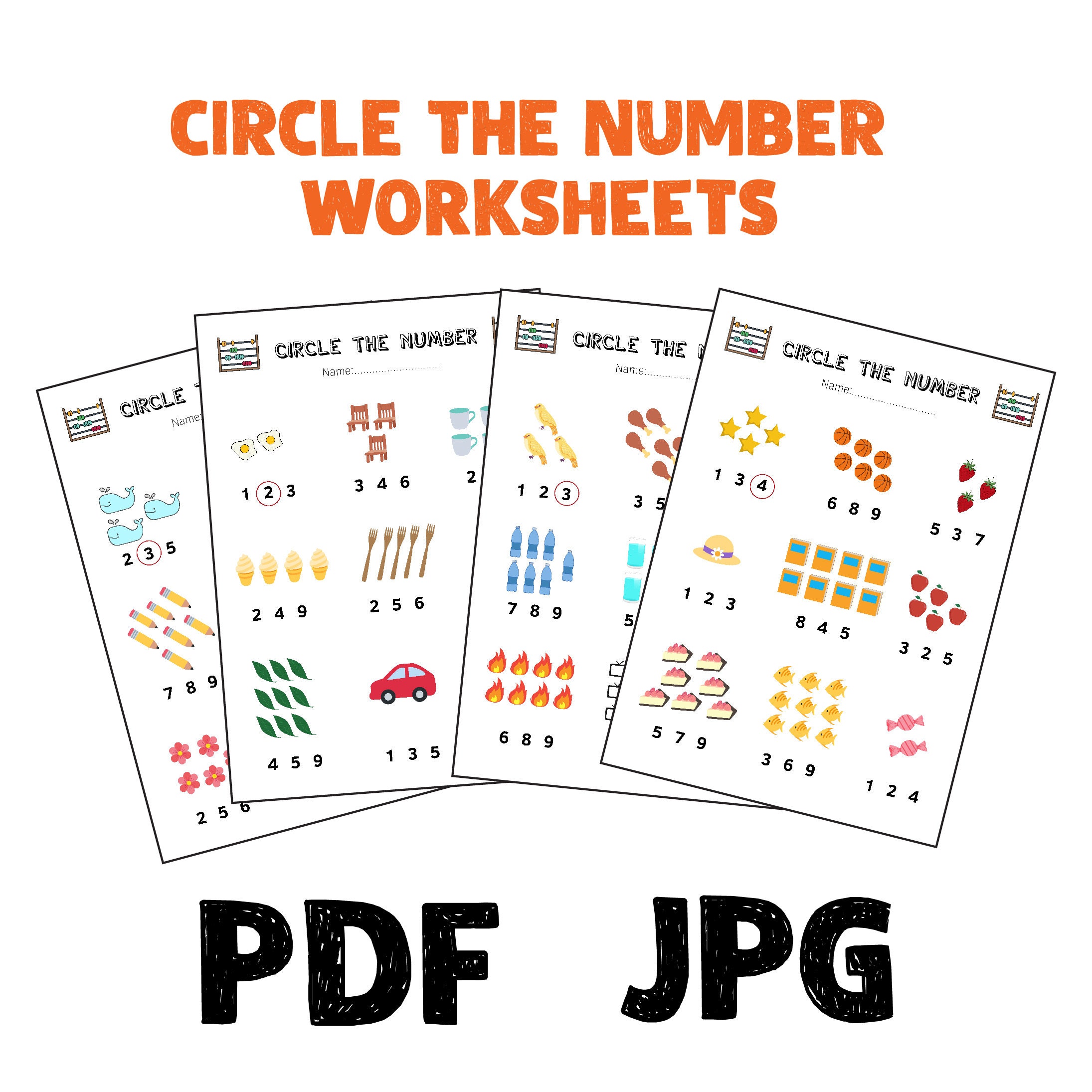 Circle the Number Worksheets, Worksheet for Kids, Preschool Worksheets ...