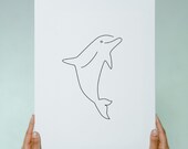 Dolphin Line Art Drawing Dolphin Art Sea Dolphin Art Sea - Etsy