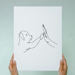 Dog Line Art Printable, Dog Line Drawing, Dog Simple Line, Dog Line Art ...