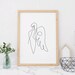 Angel Line Art, Angel Wings Wall Art, Angel Art Print, Angel Prints ...