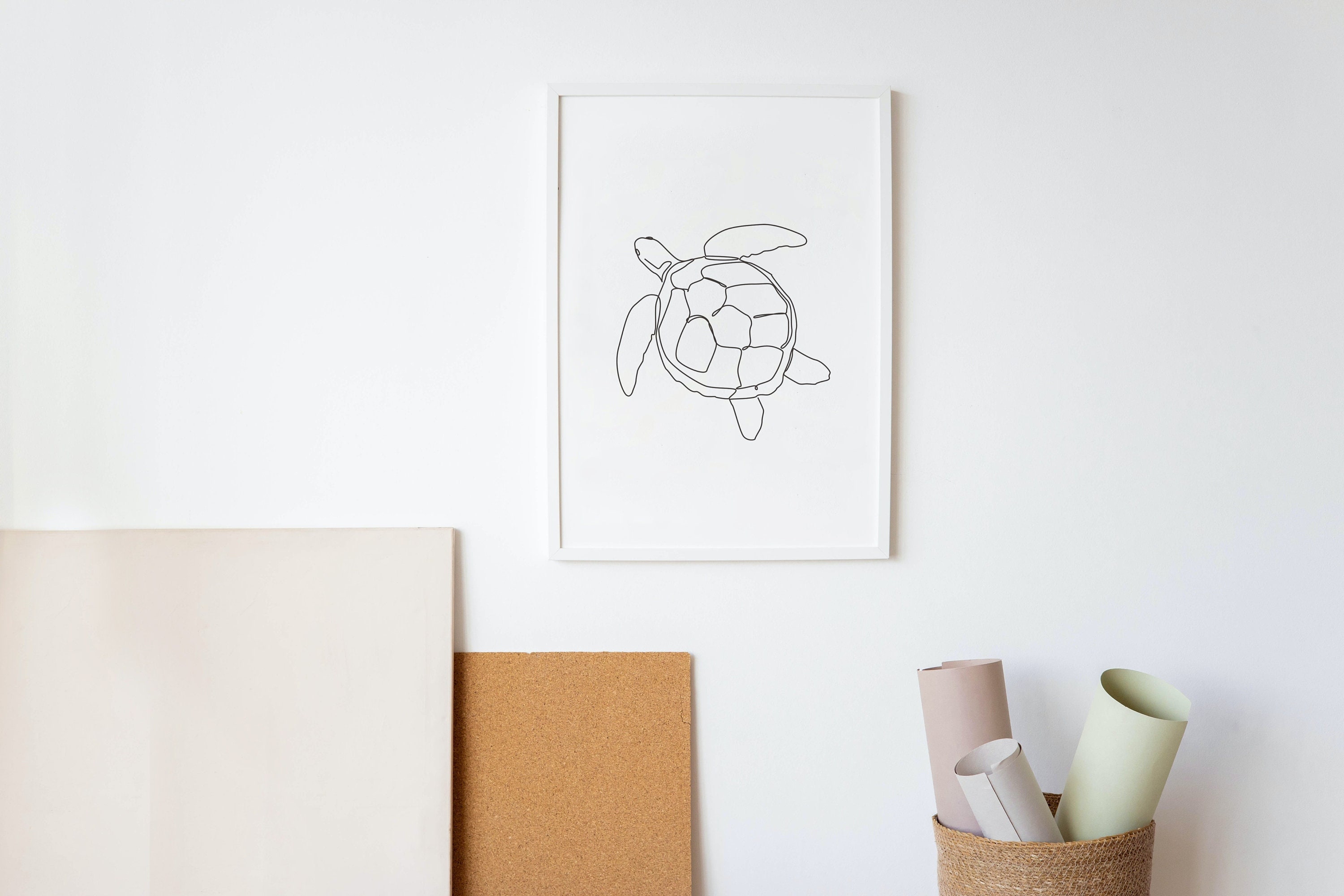 Turtle Line Art Drawing, Turtle Art, Sea Turtle Art, Turtle Print ...