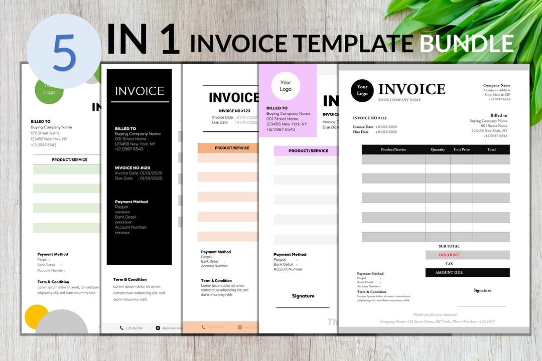 5 Invoice Templates Word, Receipt Template, Invoice Form, Invoice ...