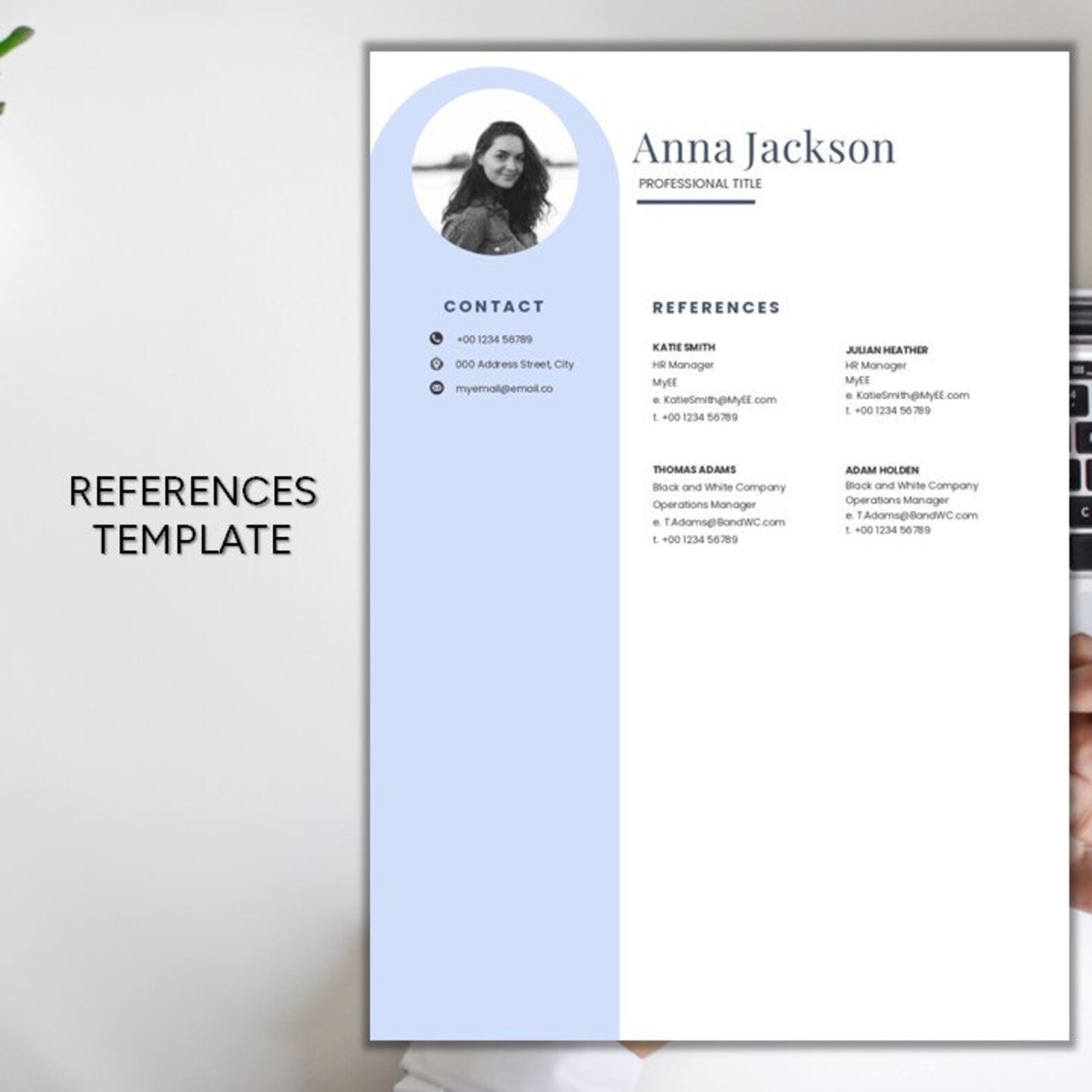 Simple Resume Template Word, Cv Template, Professional Resume, Creative ...