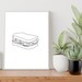 Toast Line Drawing Toast Line Art Food Line Art Food Line - Etsy