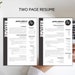 Black Resume Template Word, Cv Template, Professional Resume, Creative ...