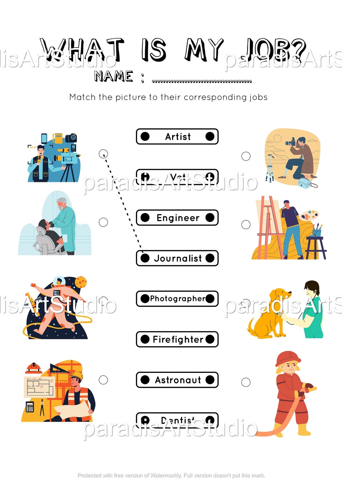 Job Worksheets for Kids, Job Worksheets, Worksheets for Kids, Printable ...