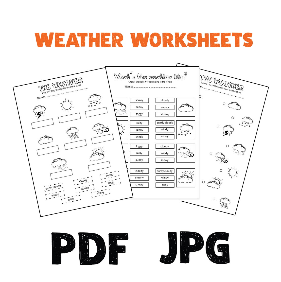 Weather Worksheets for Kids, Worksheet for Kids, Preschool Worksheets ...