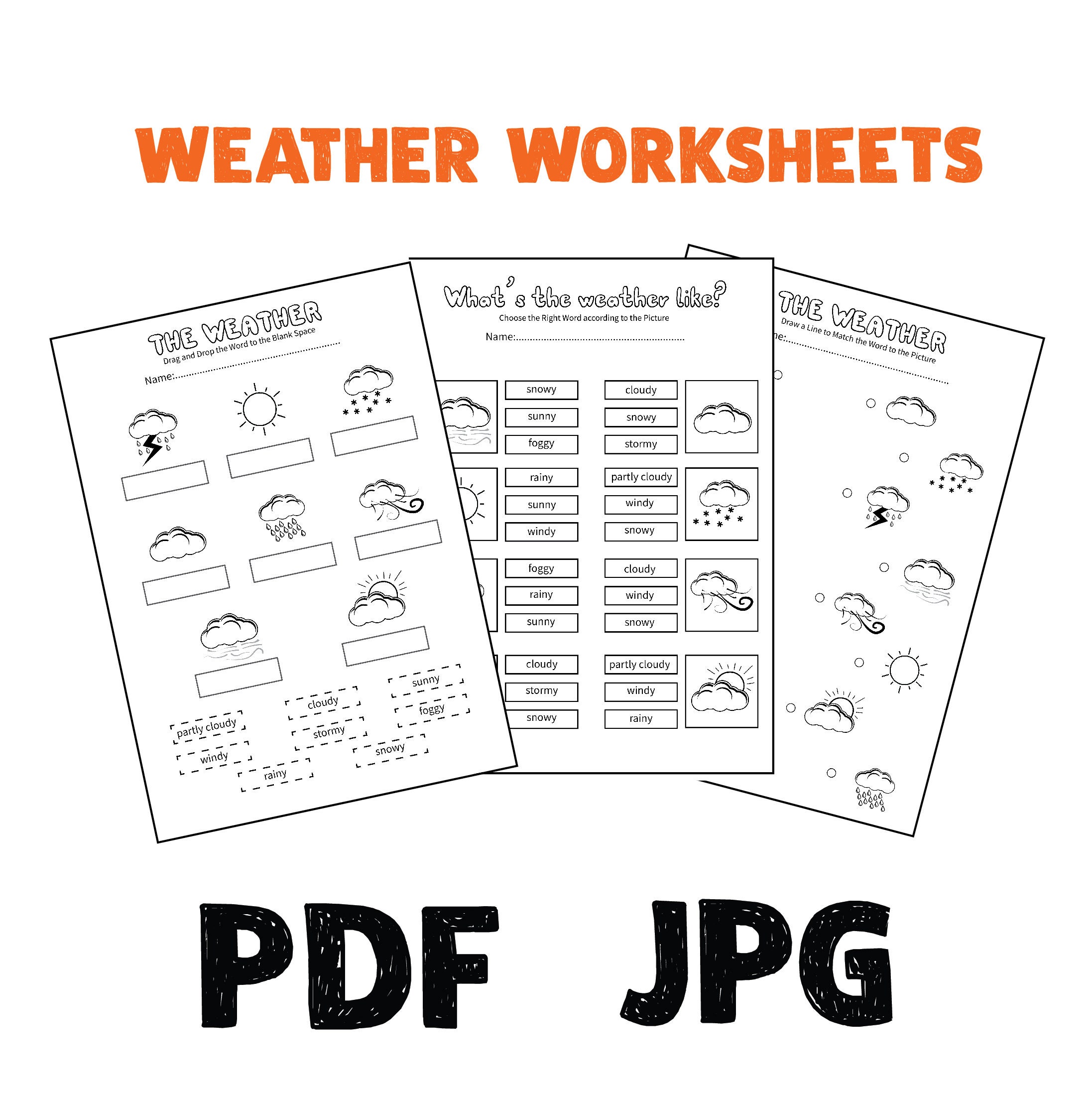 Weather Worksheets for Kids, Worksheet for Kids, Preschool Worksheets ...