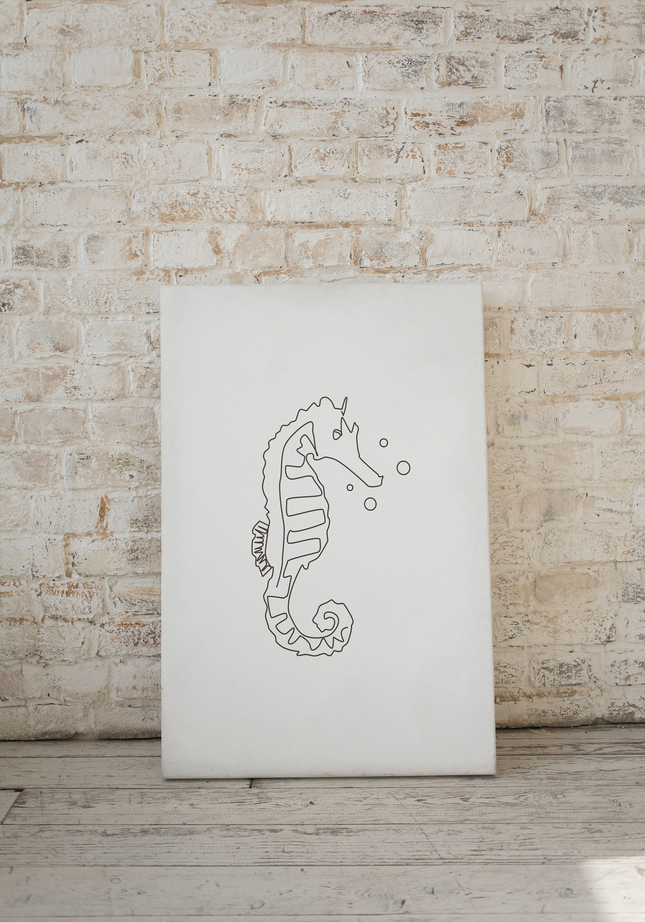 Sea Horse Line Art Drawing, Sea Horse Art, Sea Horse Art, Sea Animal ...