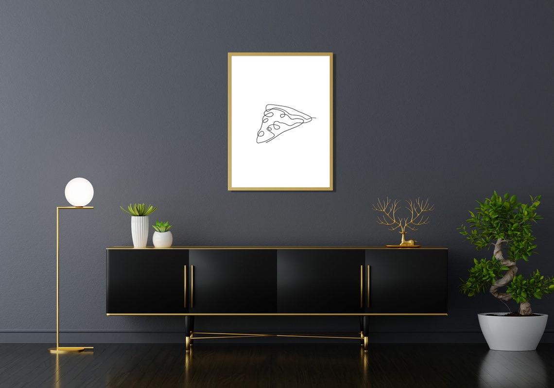 Pizza Line Drawing Pizza Line Art Food Line Art Food Line - Etsy