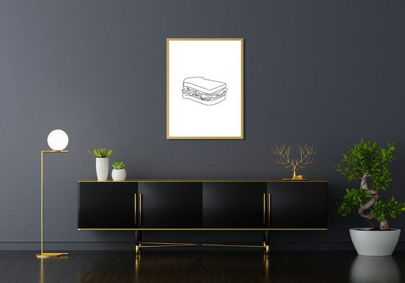 Toast Line Drawing Toast Line Art Food Line Art Food Line - Etsy