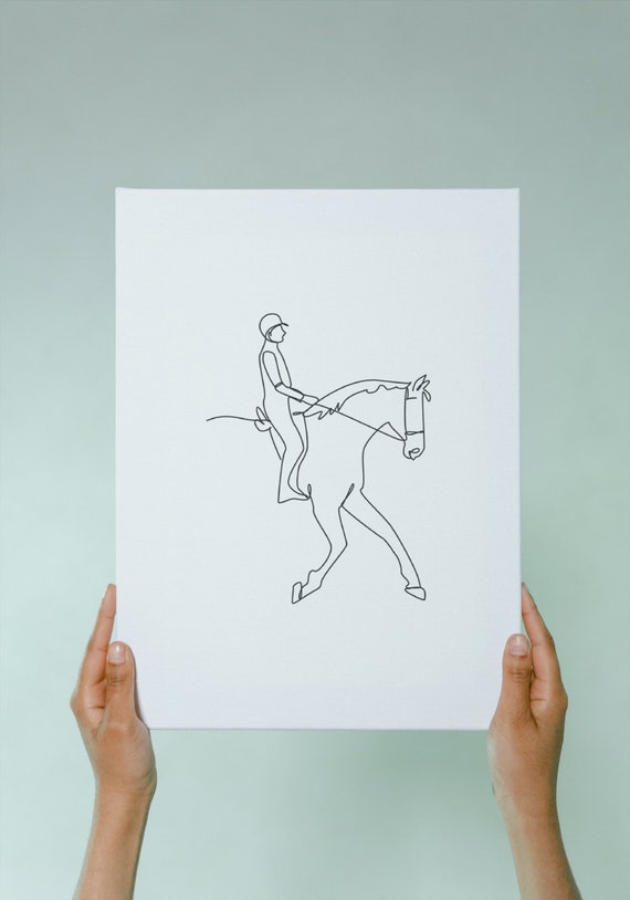 Horse Line Art Horse Line Drawing Horse Print Horse | Etsy