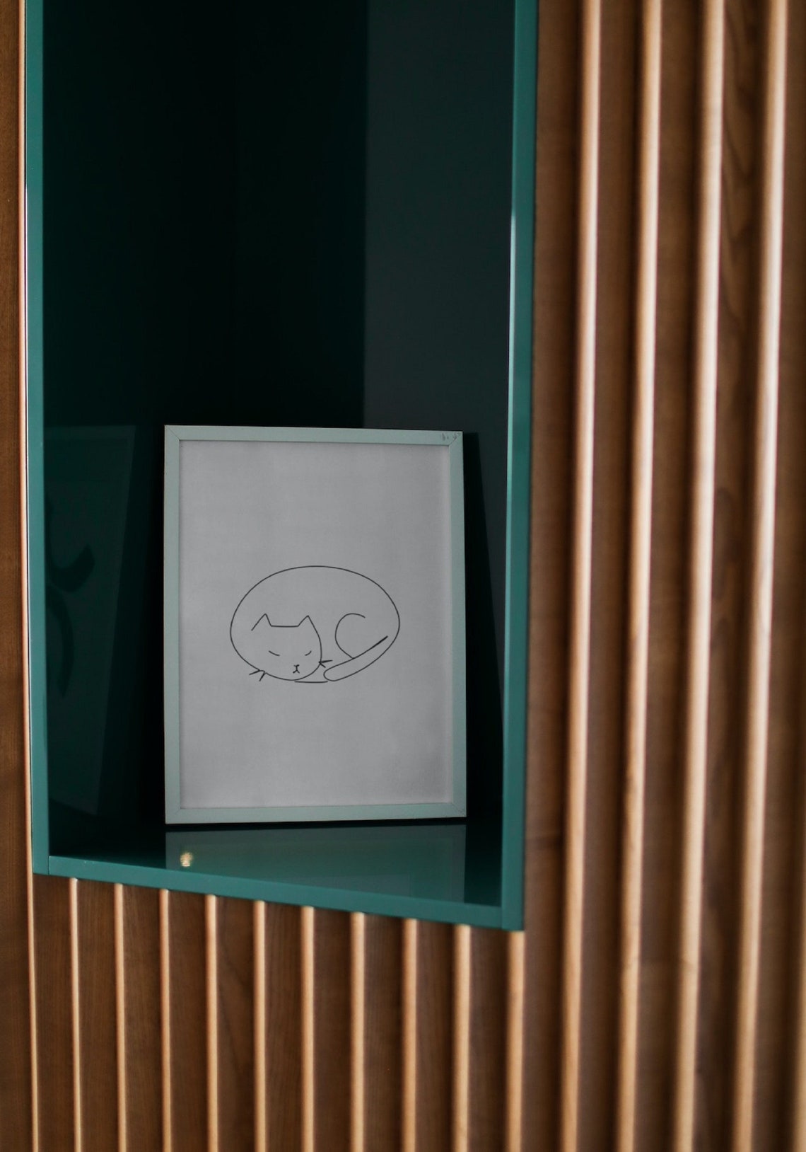 Cute Cat Line Art Printable, Cat Simple Line, Cat Line Art, Cat Poster ...