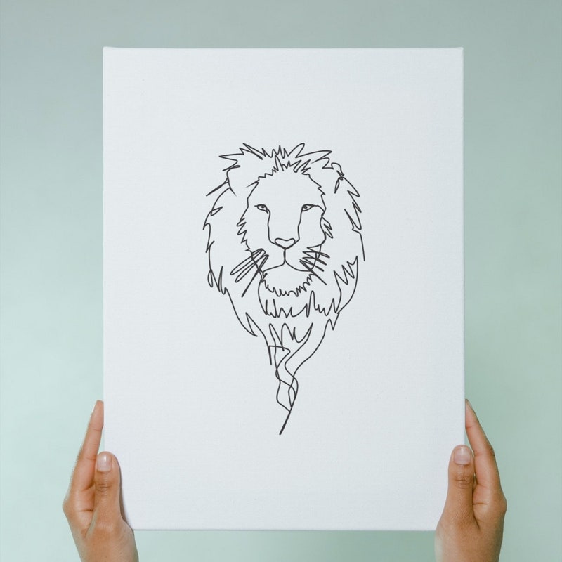Lion Line Art - Etsy