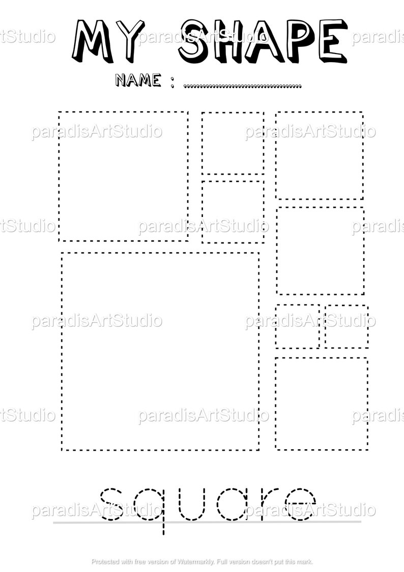 10 Worksheets Shape Tracing, Tracing Worksheet, Worksheets for Kids ...