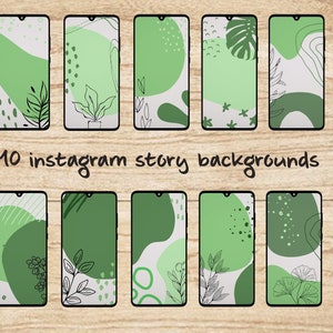 Green Abstract Instastory Background / Igstory Instagram | Etsy