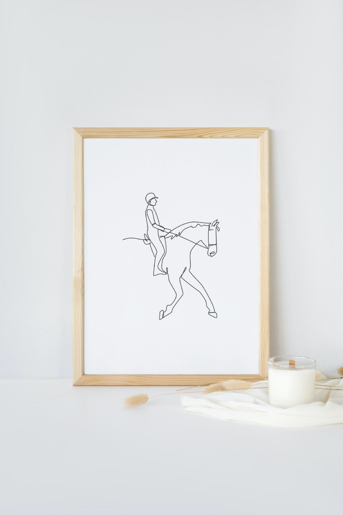 Horse Line Art Horse Line Drawing Horse Print Horse | Etsy