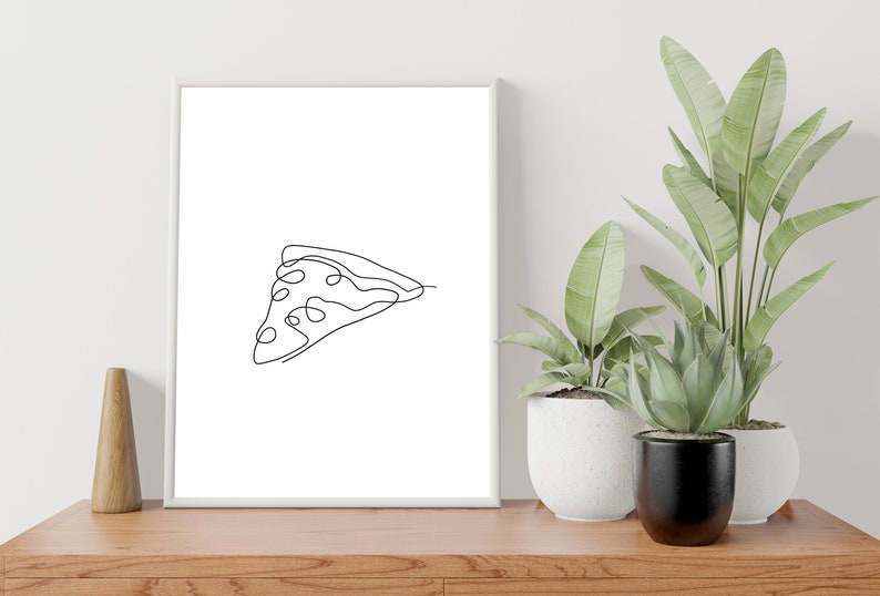 Pizza Line Drawing Pizza Line Art Food Line Art Food Line | Etsy