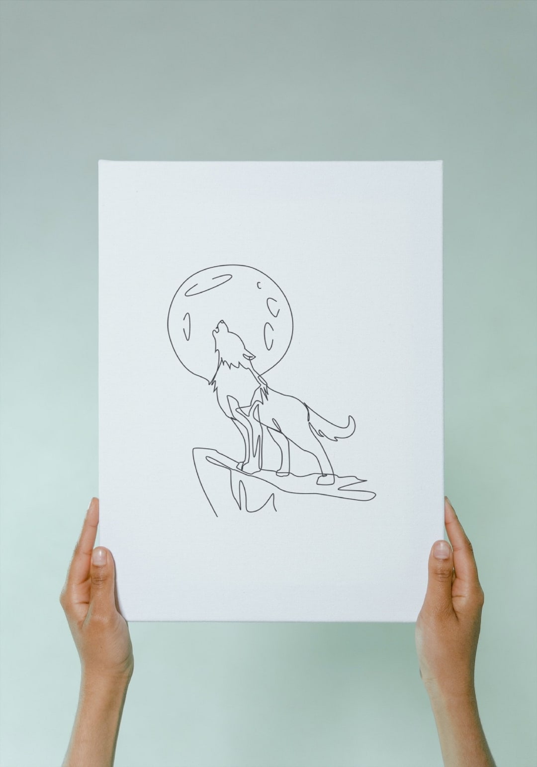 Wolf Line Art Digital, Wolf Art, Wolf Minimalist, Wolf Wall Art, Animal ...