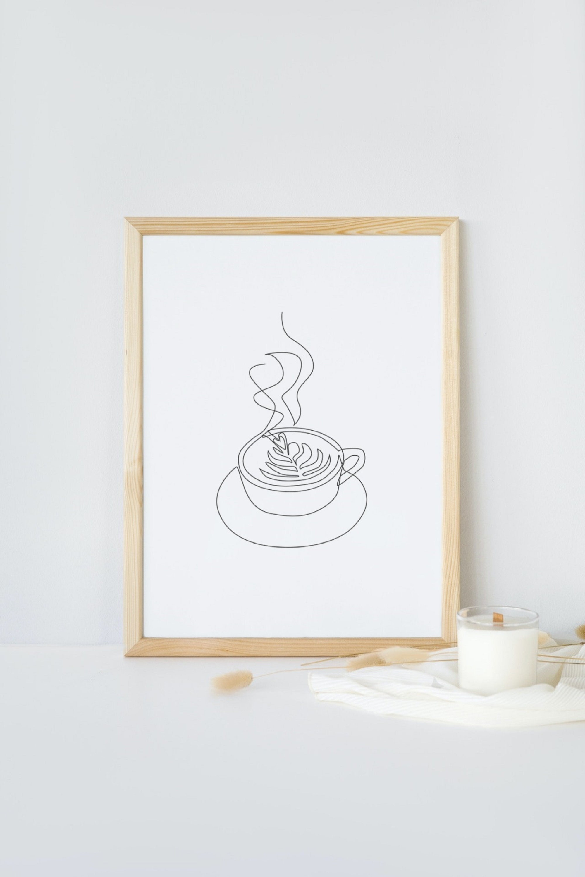Coffee Line Art Drawing, Coffee Art, Coffee Print, Coffee Single Line ...